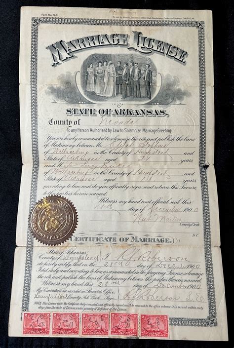 Arkansas Marriage License Certificate Arkansas Marriage And Divorce