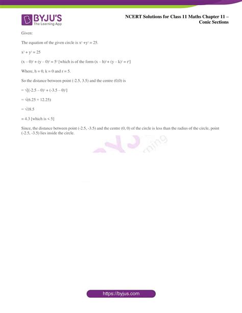 Ncert Solutions For Class 11 Maths Chapter 11 Conic Sections