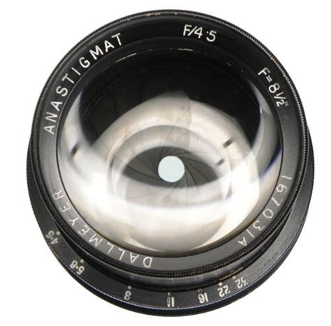 Dallmeyer 85in F45 Anastigmat Barrel Lens 167031a Minty