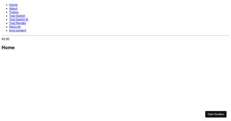 React Router Codesandbox