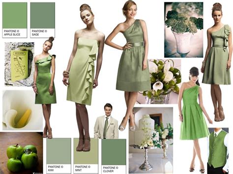 Green Envy Pantone Wedding Styleboard The Dessy Group