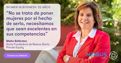 Maite Ballester Socia Fundadora De Nexxus Iberia Private Equity