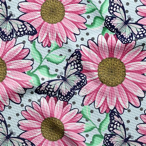 Floral Printed Liverpool Bullet Textured Fabric By The Yard Aa1567