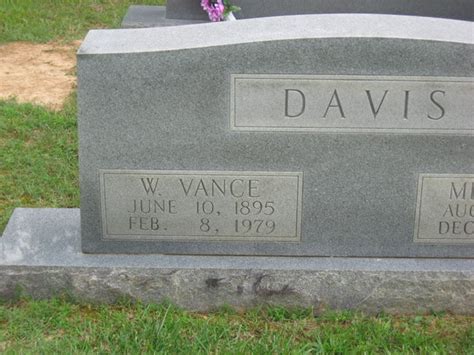 William Vance Davis 1895 1979 Find A Grave Memorial