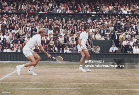 American Tennis Players Stan Smith And Erik Van Dillen Pictured In