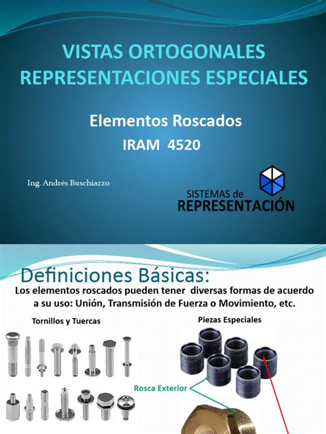 Representación De Roscas Pdf Tornillo Ingeniería Mecánica