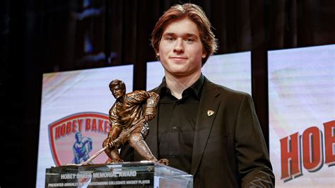College Hockey Inc Freshman Phenom Celebrini Nabs Hobey Baker Tim