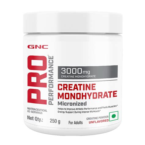 Gnc Pro Performance Creatine Monohydrate Gm Servings Unflavoured Micronized Fuels