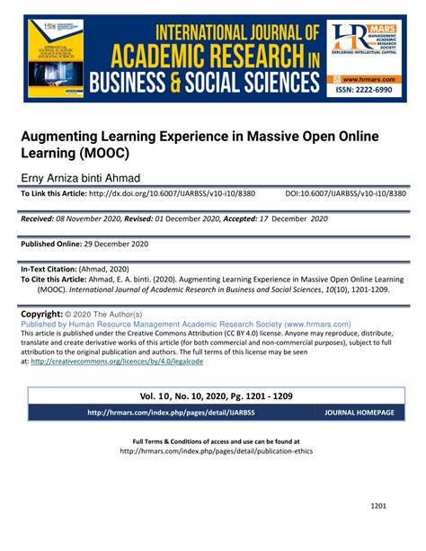 Pdf Augmenting Learning Experience In Massive Open Online Learning Mooc