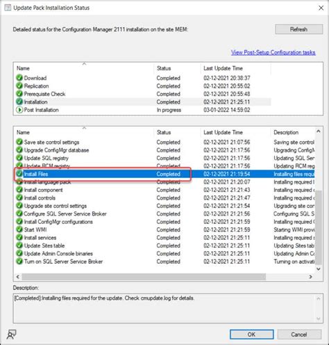 Fix SCCM Upgrade Error Install Files Step Failed