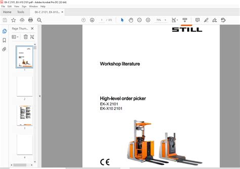 Still Sted Forklift High Level Order Picker Ek X 2101 Ek X10 2101