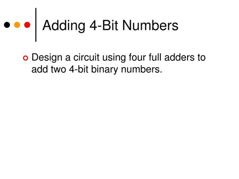Ppt Number Systems And Circuits For Addition Binary Adders