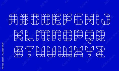 Grid Line Geometric Font Typeface Stock Vector Adobe Stock Grid Line Geometric Font Typeface Stock Vector Adobe Stock