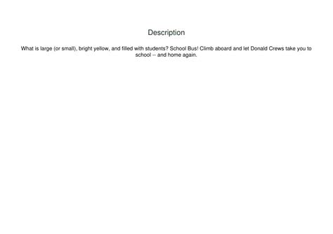 Ppt Pdfreaddownload School Bus Board Book Powerpoint Presentation