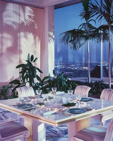 Dreamy White And Pink 80s Luxury Miami Penthouse Aesthetic Dreams
