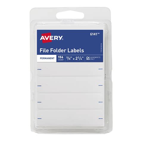 Avery File Folder Labels White 2 34 X 58 Permanent Handwrite