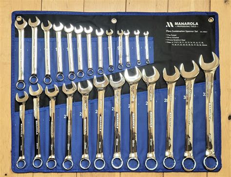 25pcs combination spanner set 6 32mm manarola tools