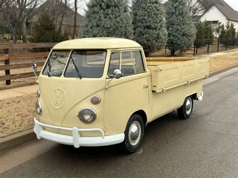 1975 Vw Volkswagen Split Window Single Cab Pickup Bus With Rare Karmann