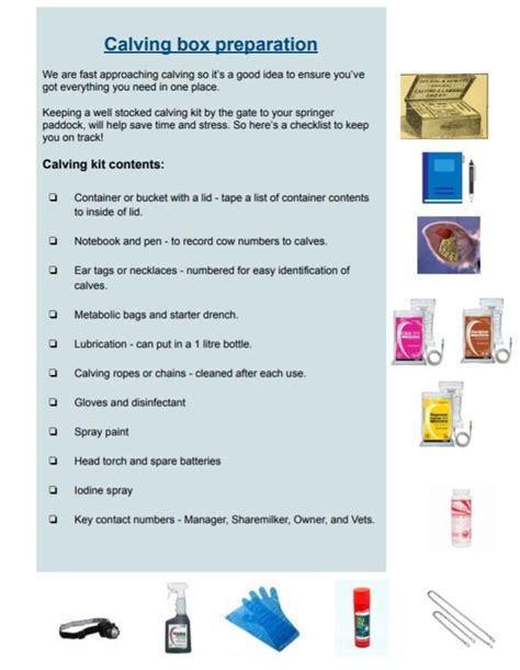 Calving Box Preparation West Coast Vets
