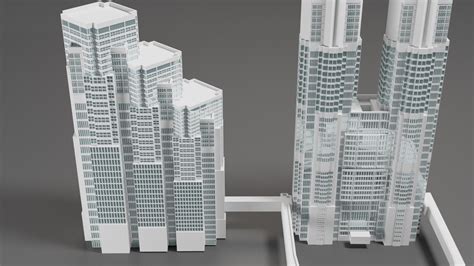 3d模型 真实世界摩天大楼模型现代高楼模型城市建筑3d模型 Artstation 100 Real World High