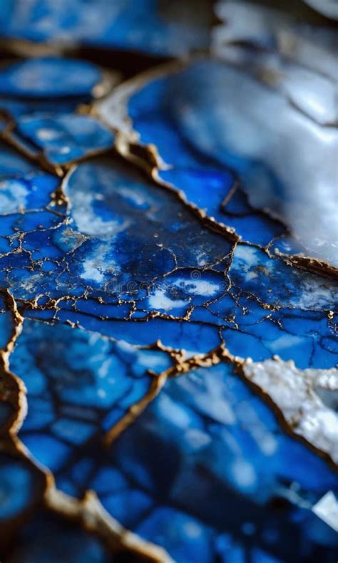 Dark Blue Jasper Stone Wall Texture Brick Stock Illustration