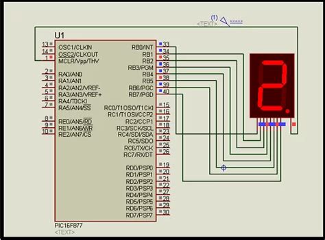 Interfacing 7 Segment Display With Pic16f877 Microcontroller