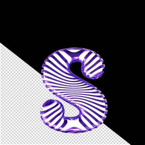 Premium Psd White Symbol With Purple Ultra Thin Horizontal Straps
