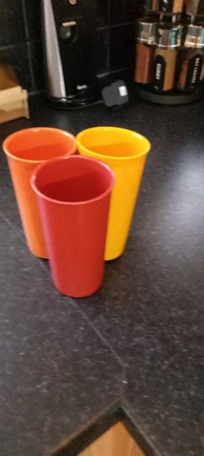 Vintage 3 X Tupperware Stackable Beakers Tall Cups Tumblers No Lids £10 00 Picclick Uk