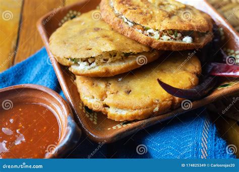Mexican Food Corn `gorditas` Stock Image Image Of Coriander Mexican 174825349