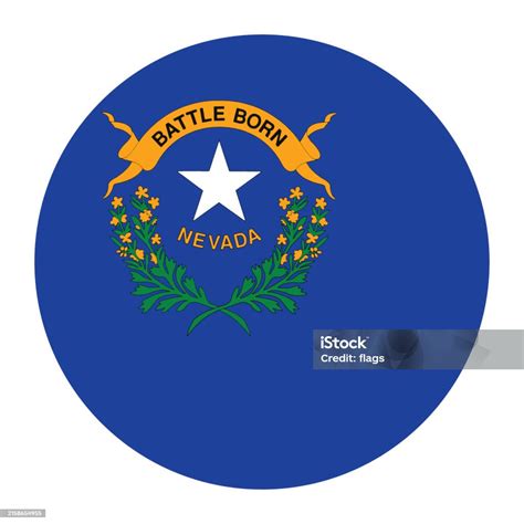Nevada Flag Nevada Circle Flag Flag Of The State Of Nevada State Flag
