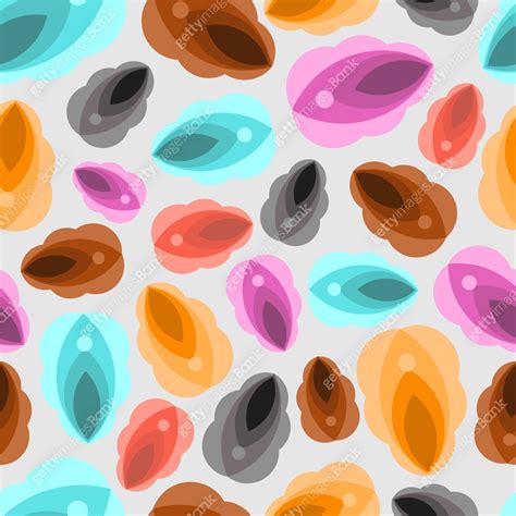 Vagina Abstract Drawing Pattern Seamless Vulva Geometric Drawing