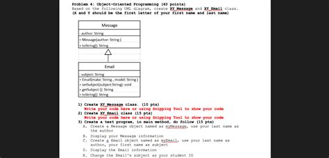 Solved Problem Object Oriented Programming Points Chegg