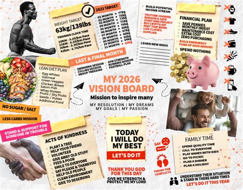 Plantilla De Goals Vision Board Template Postermywall