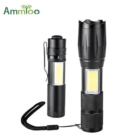 Ammtoo Mini Cob Led Flashlight T Lanterna Led Torch Cob Flashlights Modes Portable Lights