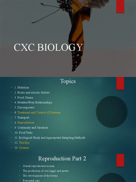 Cxc Biology Lecture Series A Comprehensive Overview Of Key Topics In