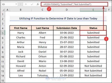 Excel Formula If Date Is Less Than Today Examples