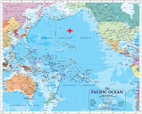 Map Of The Pacific Ocean With Countries And Major Cities