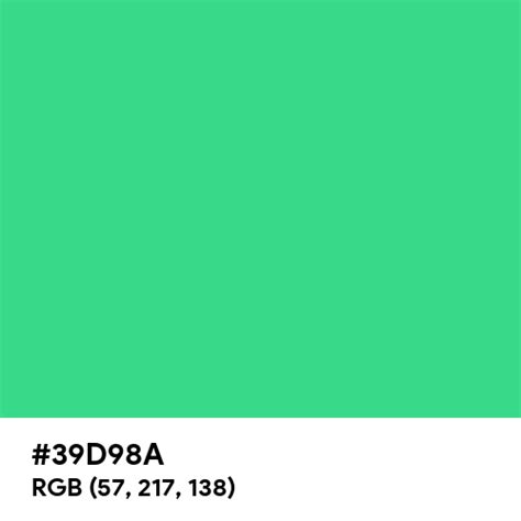 39d98a Color Name Is Ufo Green