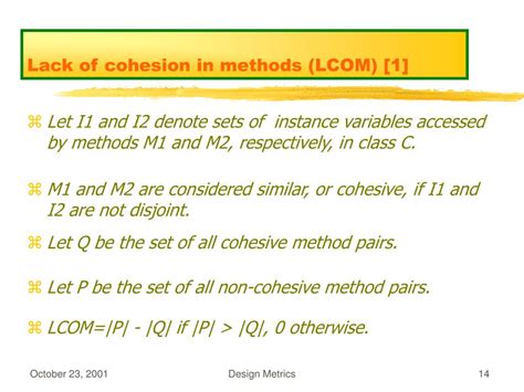 Ppt Design Metrics Software Engineering Fall 2003 Powerpoint