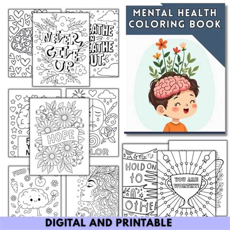 Mental Health Coloring Pages Mindfulness And Positive Affirmations Sel