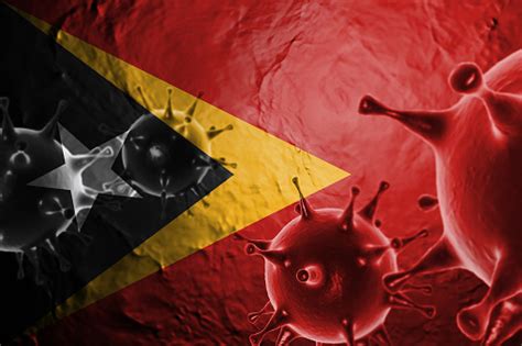 동티모르 플래그 코로나바이러스 독감 코로나바이러스 부동 마이크로뷰 전염병 바이러스 감염 아시아 독감의 민주 공화국과 3d 일러스트 바이러스 0명에 대한 스톡 사진 및 기타