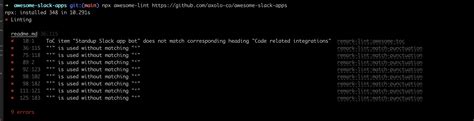 linter toc used without matching · issue 152 · sindresorhus