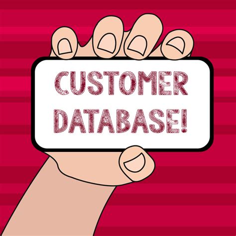 Conceptual Hand Writing Showing Customer Database Business Photo Text Uptodate On Customer