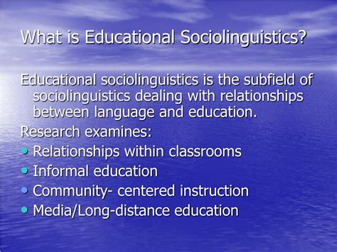 Ppt Sociolinguistics And Education Powerpoint Presentation Free