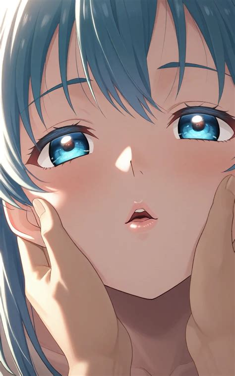 Incoming Kissapproaching 日本の Anime Anime Face Up 1 Girl
