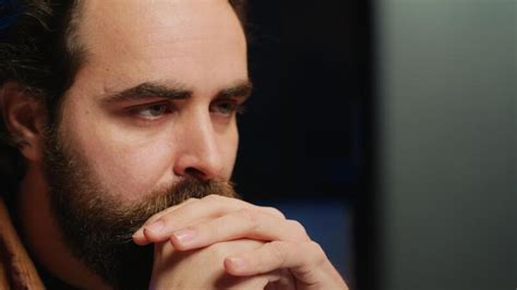 Programmer In Home Office Concentrating On Finding Bugs While Doing Coding On Computer Extreme