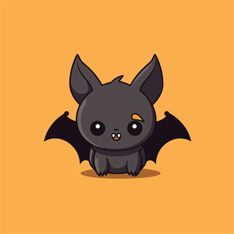 Cute Kawaii Bat Chibi Mascot Vector Cartoon Style 23414332 Vector Art