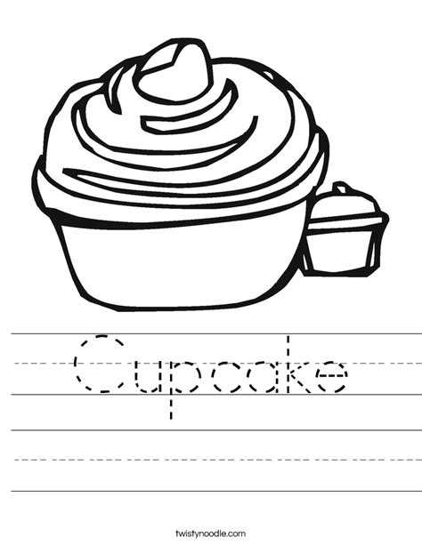 Cupcake Worksheet Twisty Noodle