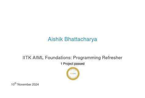 Aishik Bhattacharya On Linkedin Machine Learning Course 2024 Best Online Certification Training