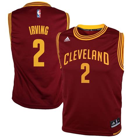 Adidas Kyrie Irving Cleveland Cavaliers Youth Wine Replica Road Jersey